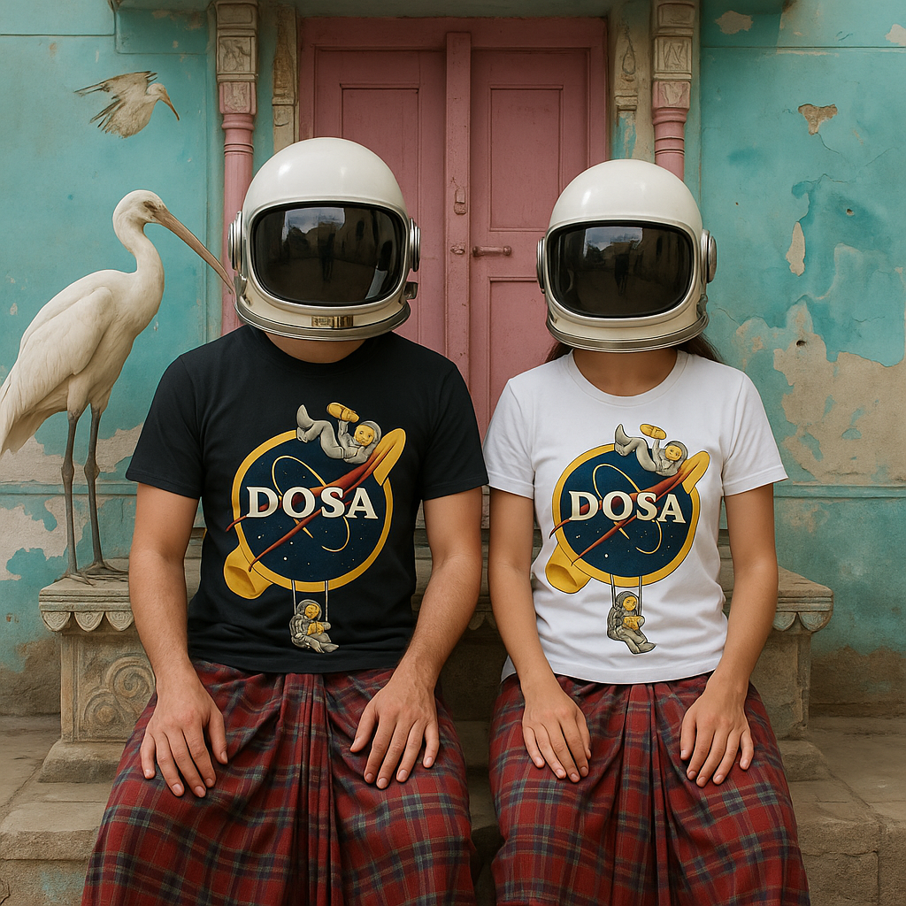 Unleavables NASA-Dosa T-Shirt | Unisex Graphic Tee | 100% Cotton Stree